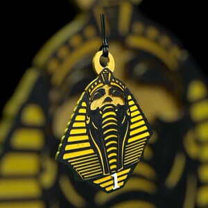 Custom 3D Printed Up-looking Pharaoh Line Medallion. - Etsy