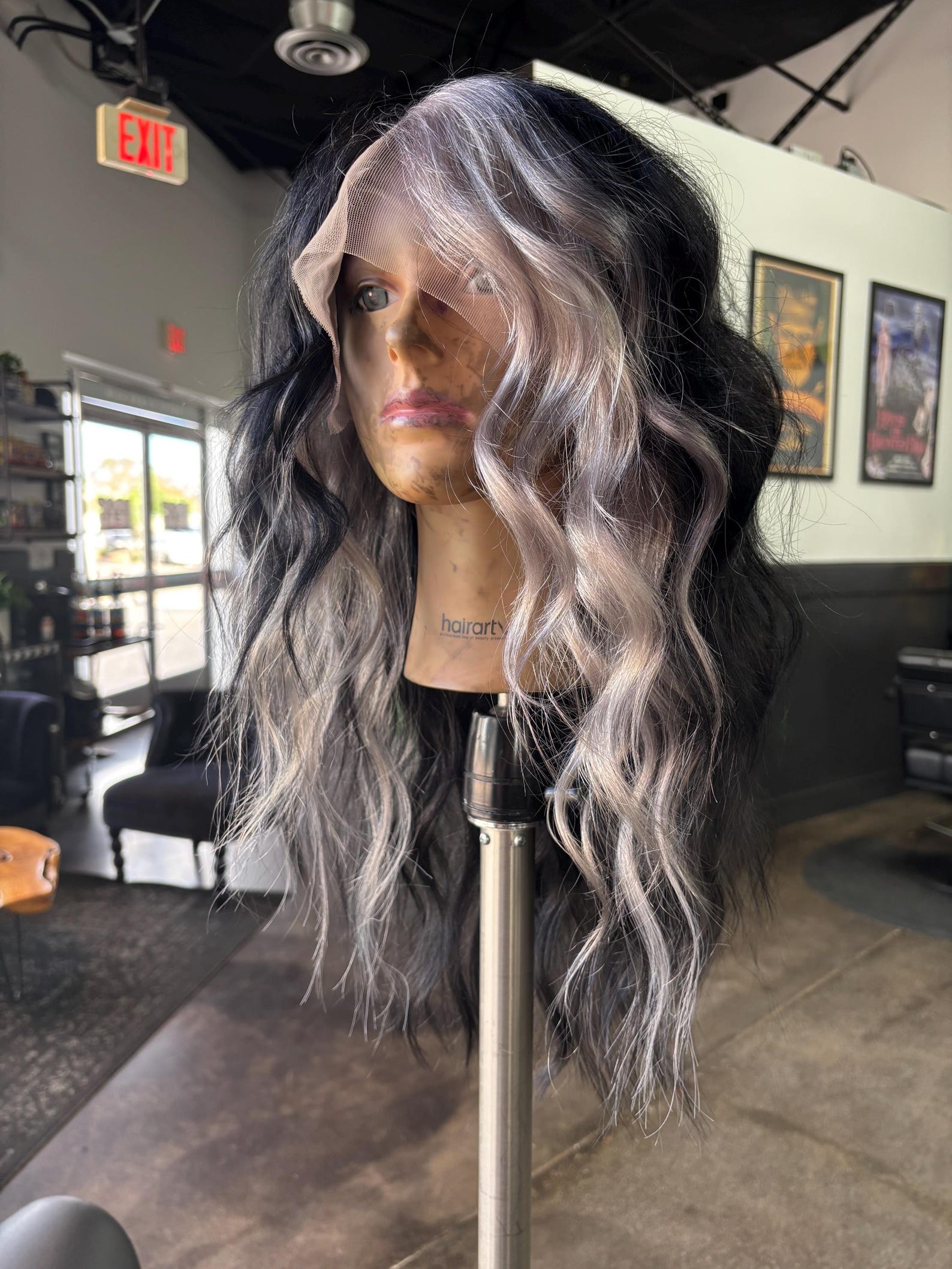 Lace Front Black & Blonde Colorblock Wig - Etsy