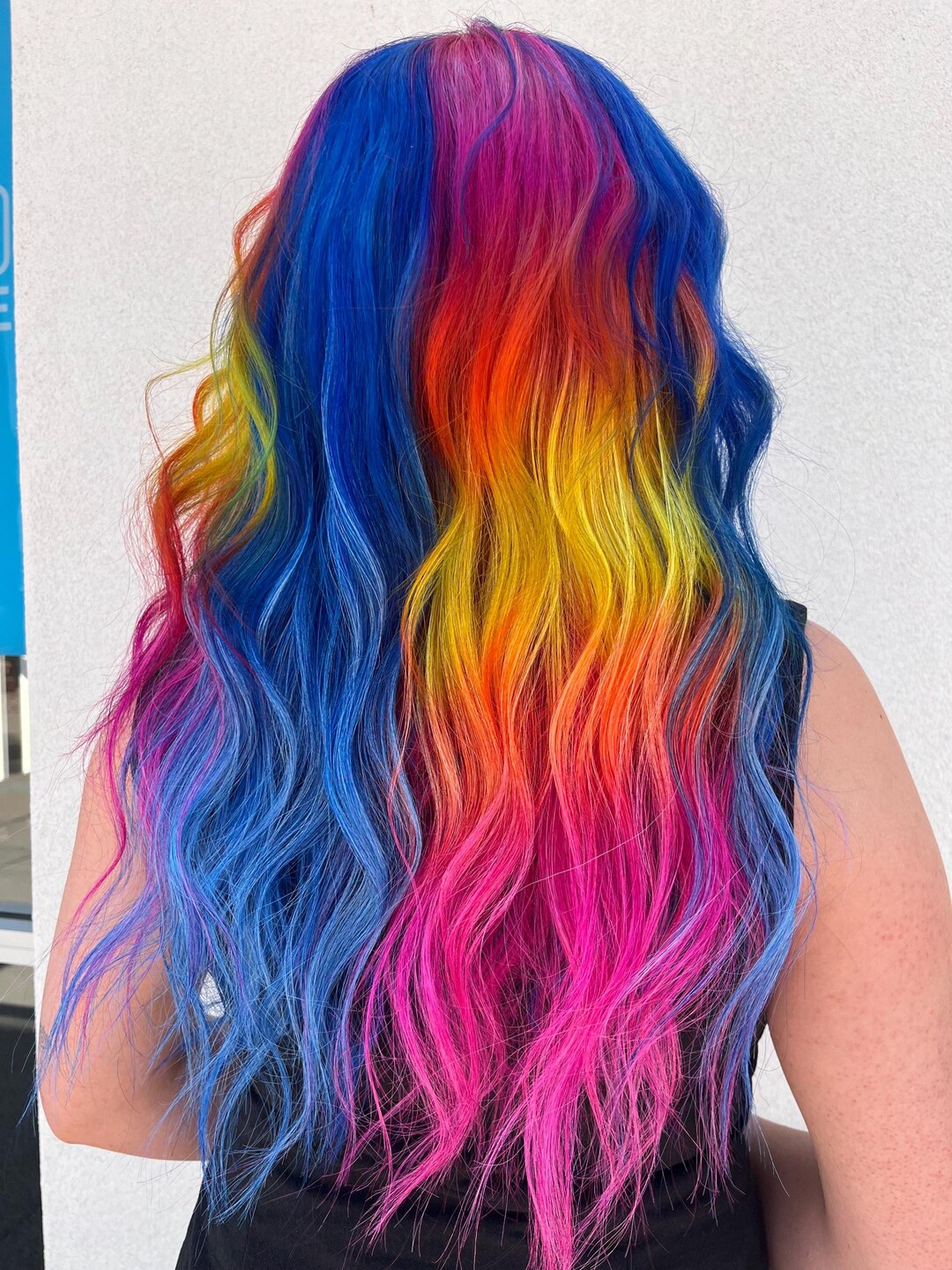 Lace Front Thermal Color Block Vivid Wig - Etsy