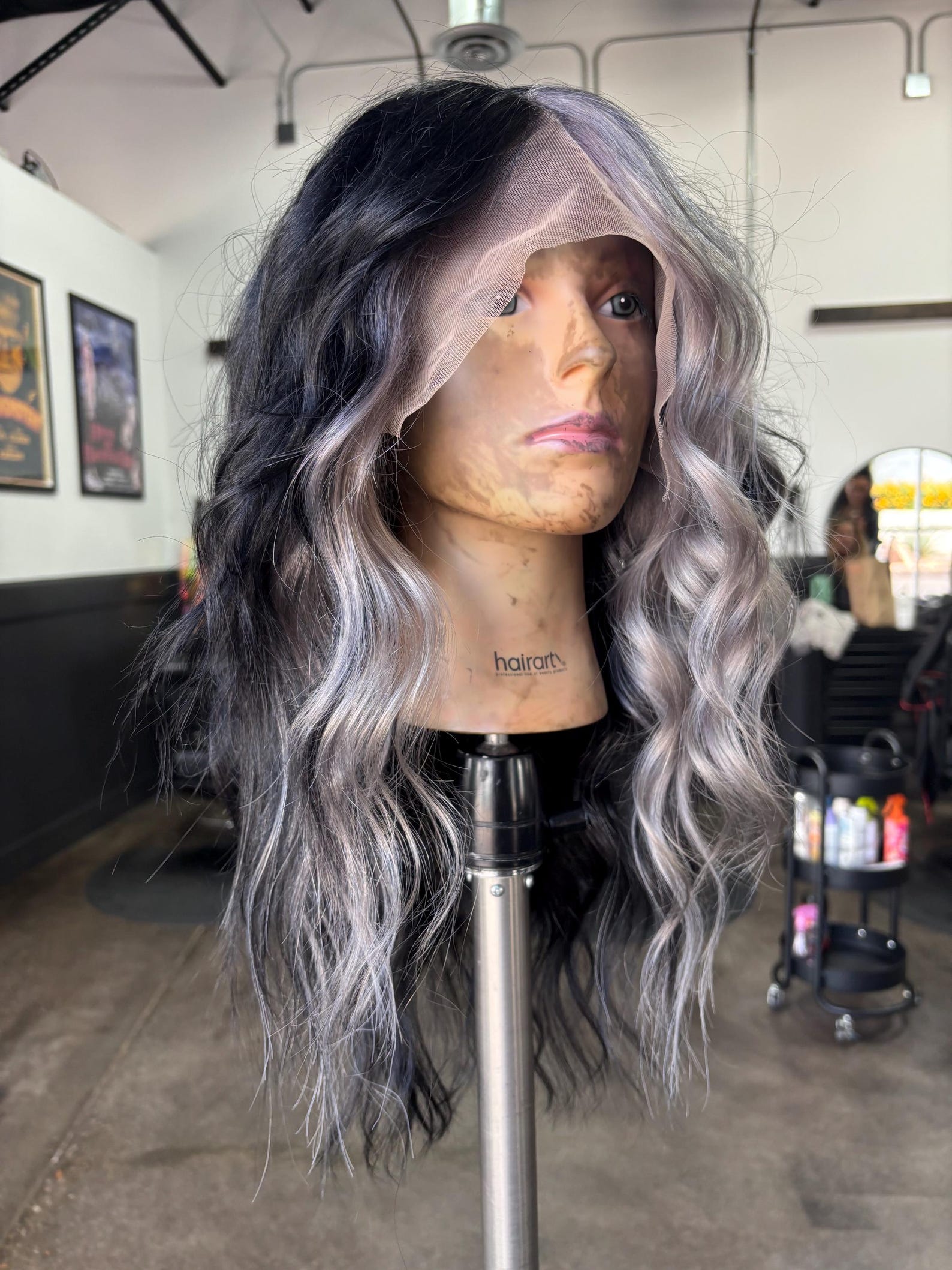 Lace Front Black & Blonde Colorblock Wig - Etsy