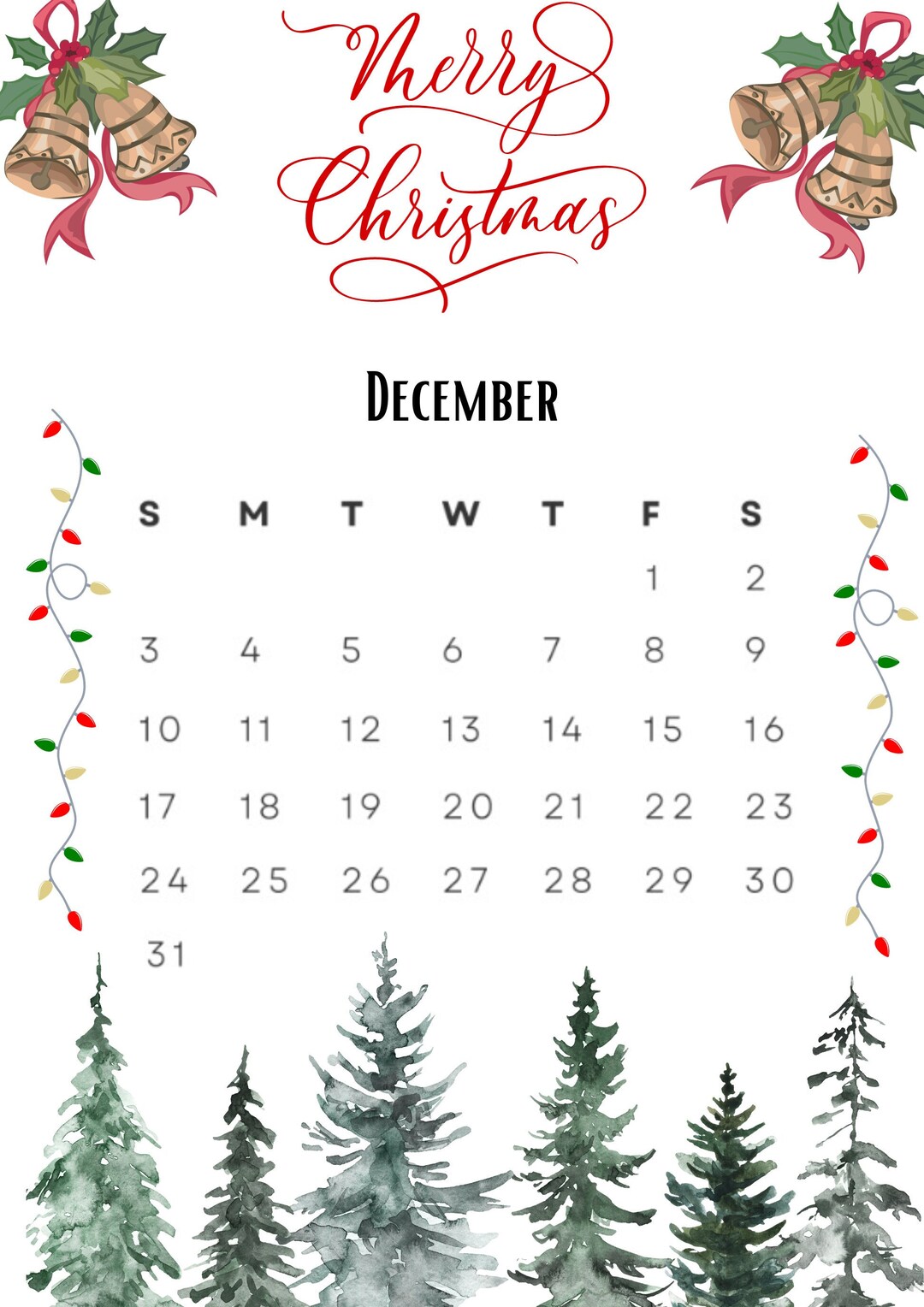 Christmas December Calendar - Etsy