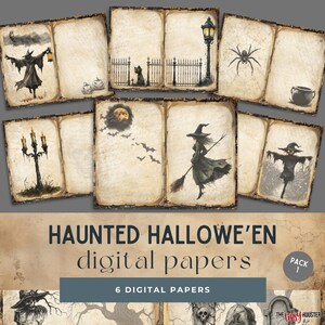Halloween Junk Journal Kit, Spooky Season, Gothic Ephemera, Witchy ...
