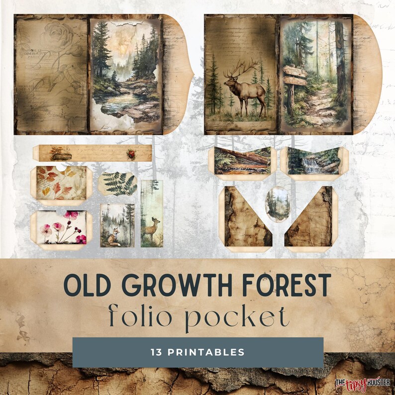 Forest Junk Journal Supplies, Nature Ephemera, Rustic Journal ...