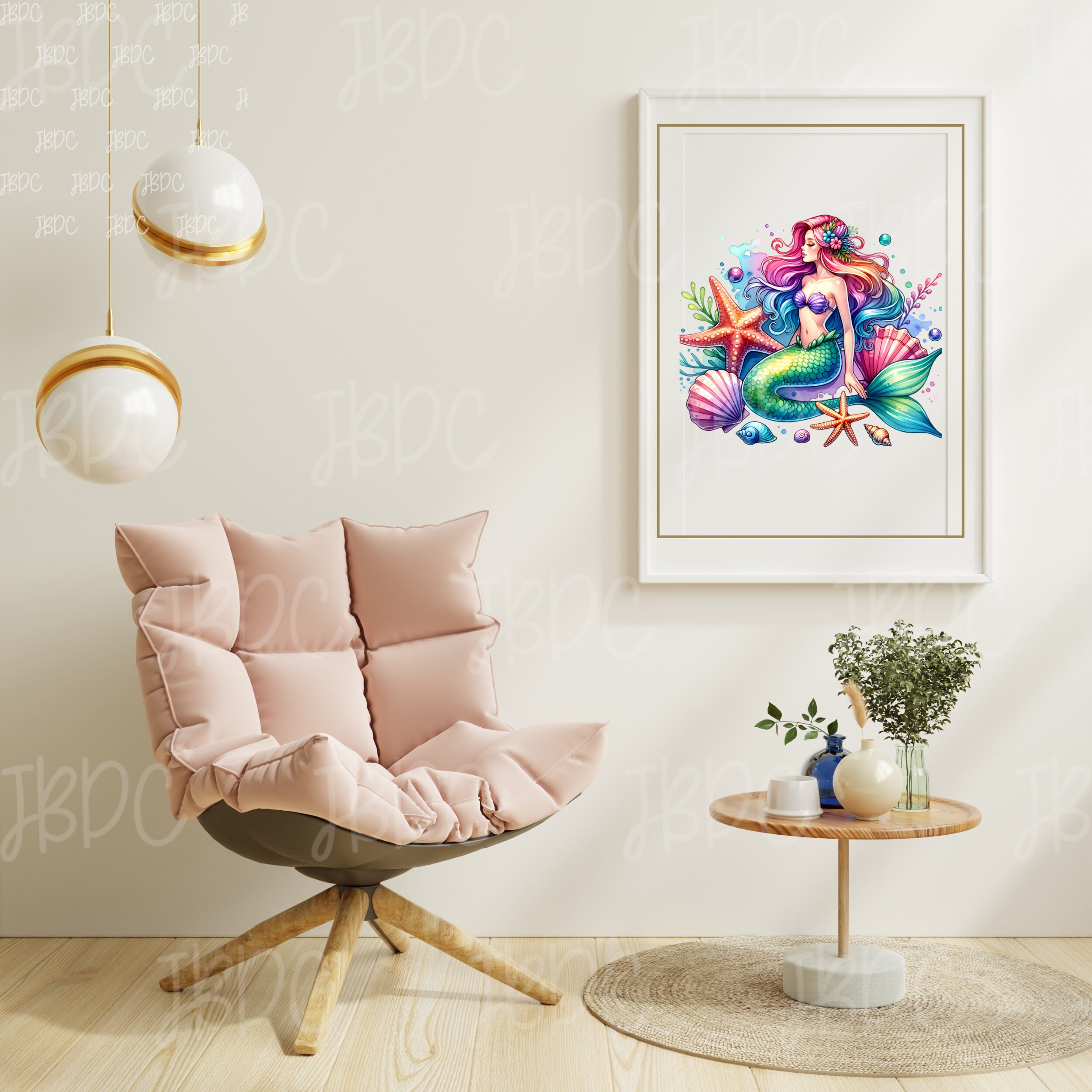 Mermaidcore Ocean Inspired Style Svg Preppy Stuff Mermaid Wall Art ...