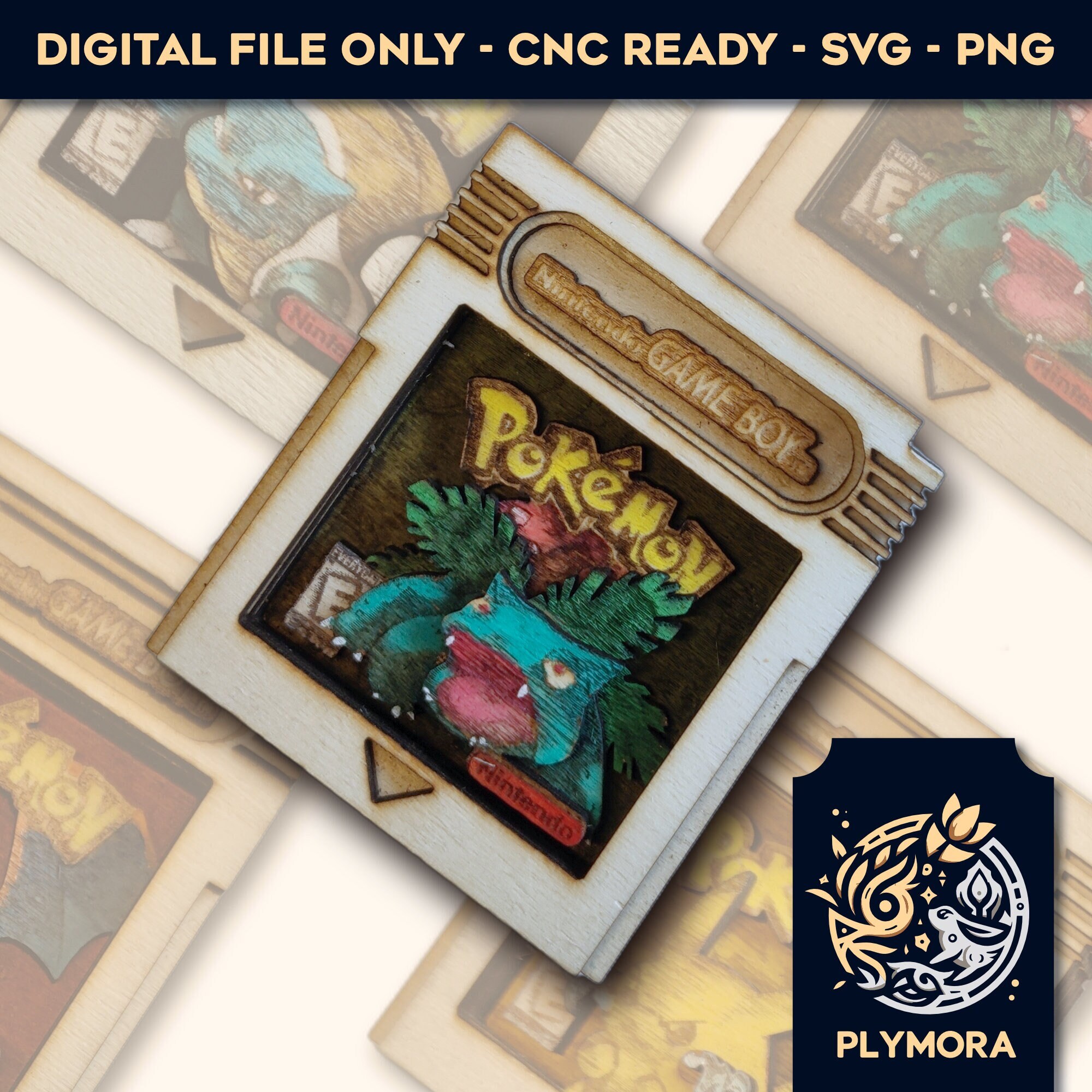 Pokemon Green Laser-cut CNC File - 3D Wooden Cartridge Design - Etsy