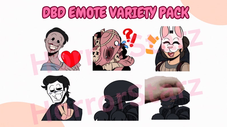 Dbd Cute Emote Variety Pack of 6 Twitch, Discord, Youtube, Gaming. - Etsy