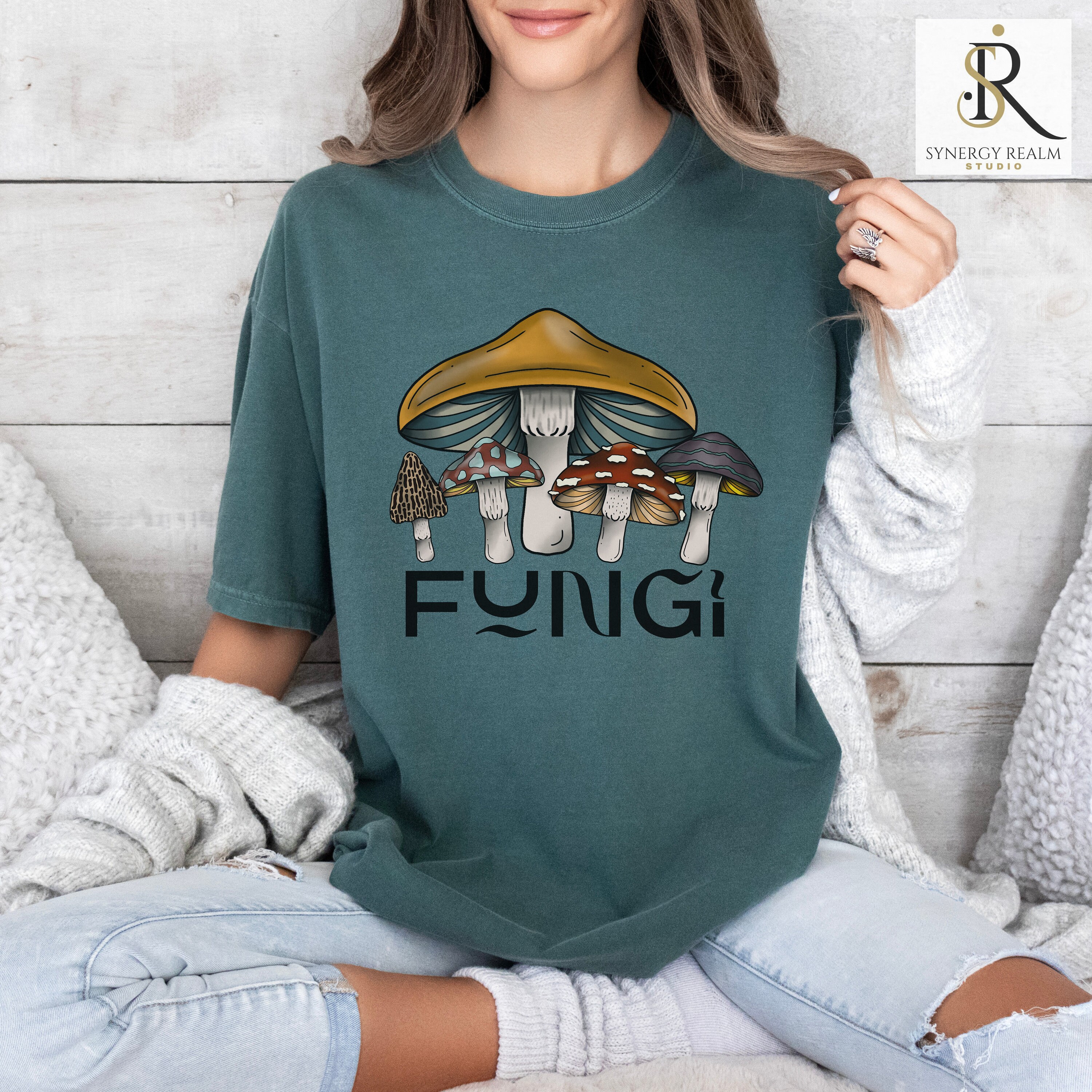 Retro Mushrooms Tshirt, Cottagecore Mushroom Tee, Oversized UNISEX T ...