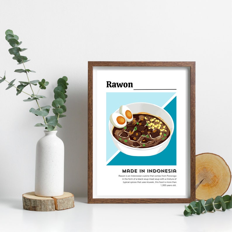 Rawon Digital Poster Indonesian Food Indonesian Cuisine Printable ...