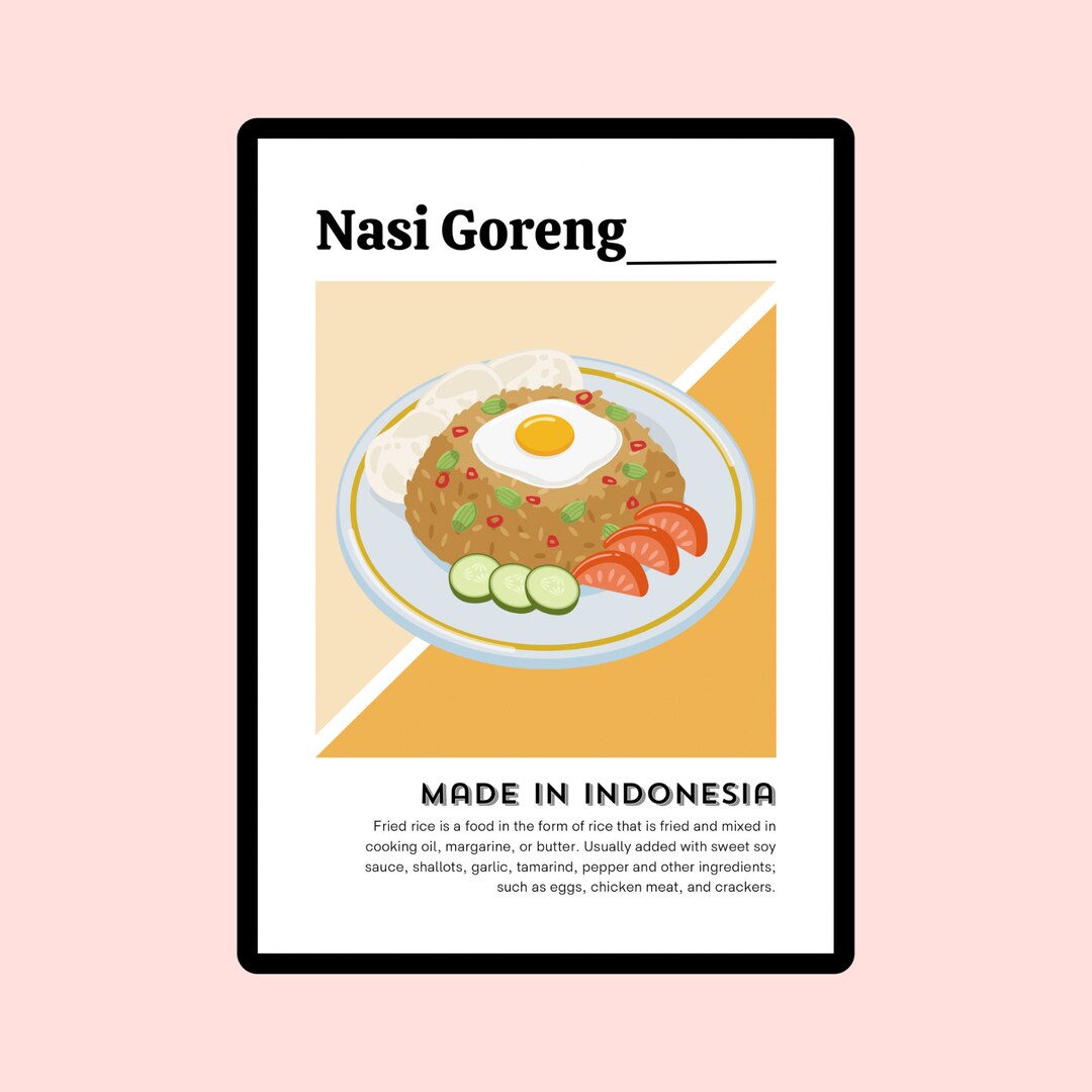Nasi Goreng Digital Poster | Indonesian Food | Digital Poster ...