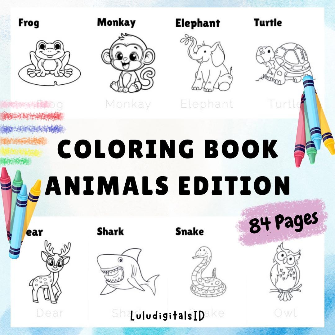 Printable Animal Coloring Book for Kids - Fun & Educational! | Learn ...
