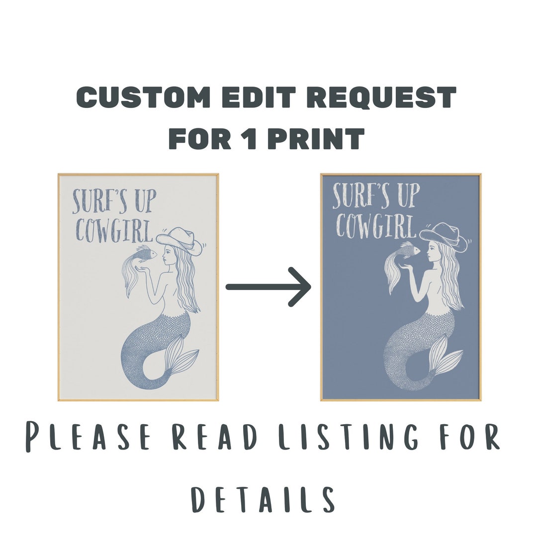 Custom Edit Request for 1 Purchased Print, Personalize Printable ...