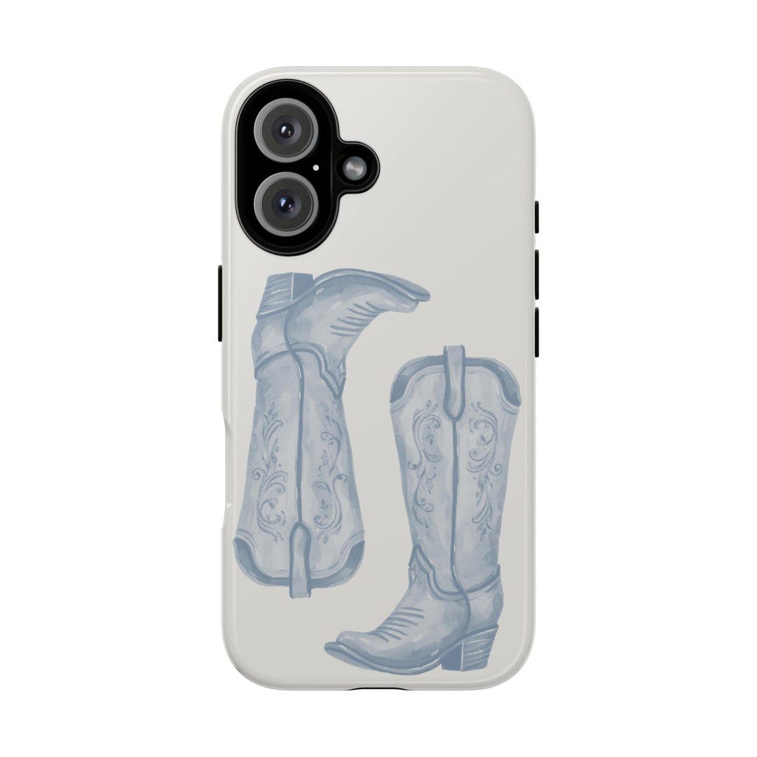 Watercolor Cowboy Boots iPhone 16 Case in Coastal Blue, Western Google ...