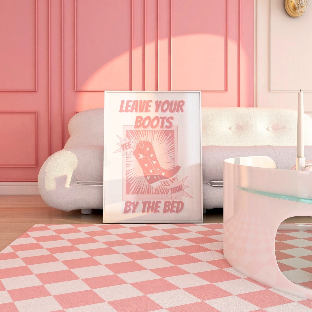 Leave Your Boots by the Bed Cowboy Boots Typography Digital Prints in ...