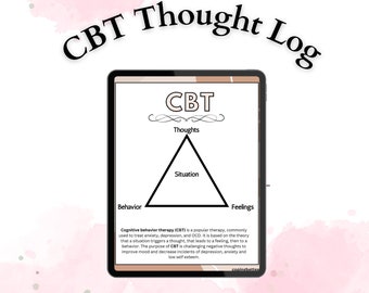 Therapy Worksheet, CBT Worksheet, Printable Mental Health Worksheet ...