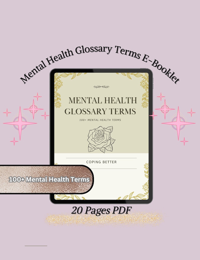 Mental Health Glossary Terms E-booklet - Etsy