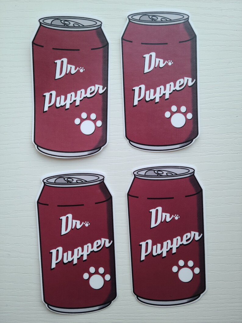 Funny Dr. Pupper Dog Soda Vinyl Sticker - Etsy