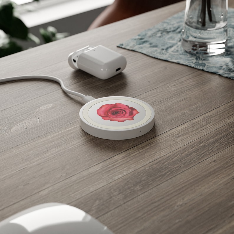 Pink Rose Quake Wireless Charging Pad - Etsy