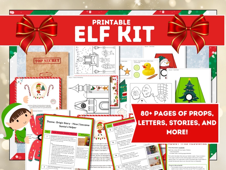 Printable Elf Kit | 24 Day Elf Ideas | EASY Elf Set up | Elf Letters ...