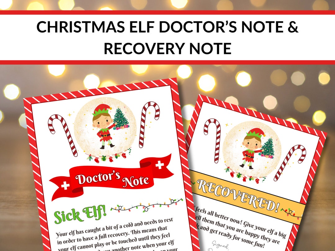Elf Sick Note | Christmas Elf Props | Elf Letters | Elf Ideas | EASY ...