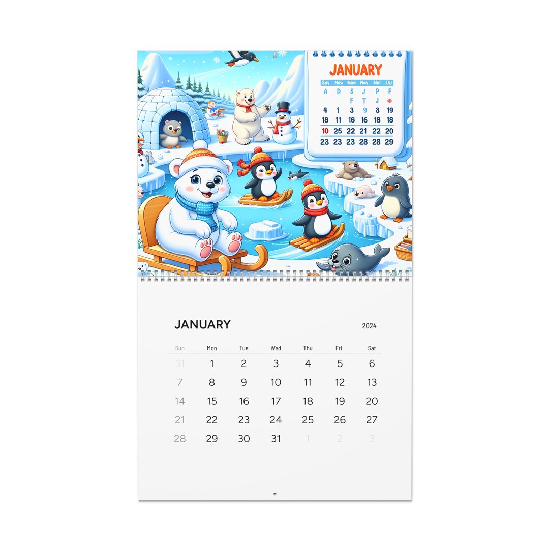 2024 Deluxe Wall Calendar Custom Photo Large Format Calendar Glossy ...