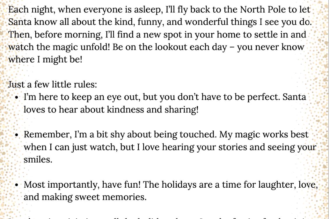 Personalized Elf on the Shelf Welcome Letter Magical First Visit From ...