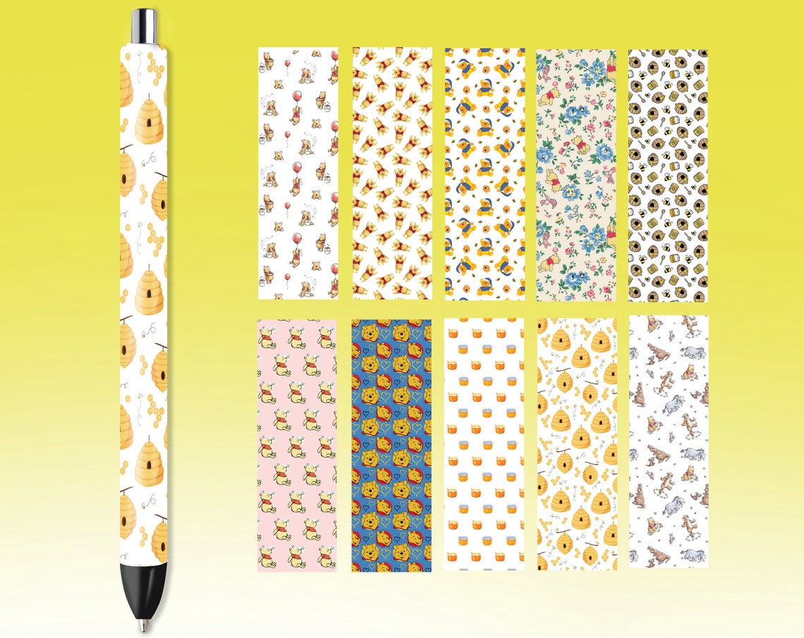 Winnie the Pooh Pen Wrap, Pooh Inkjoy Pen Wraps Instant Download ...