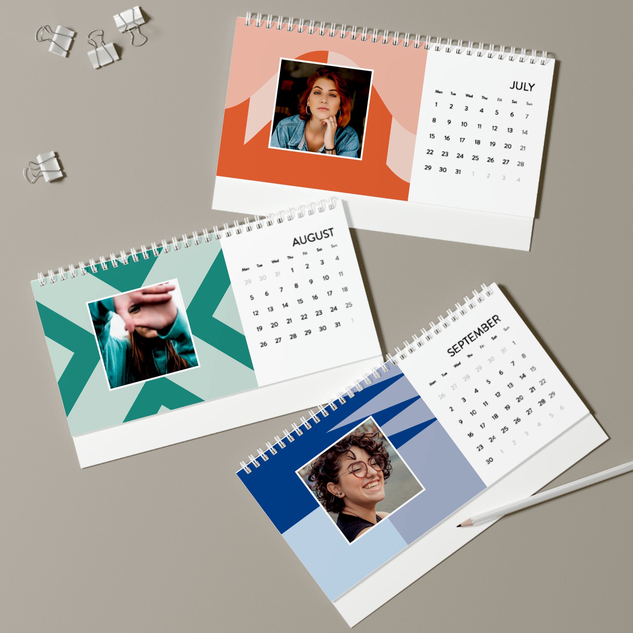 Desk Calendar 2024 Grid Happy Calendar People Calendar - Etsy Canada