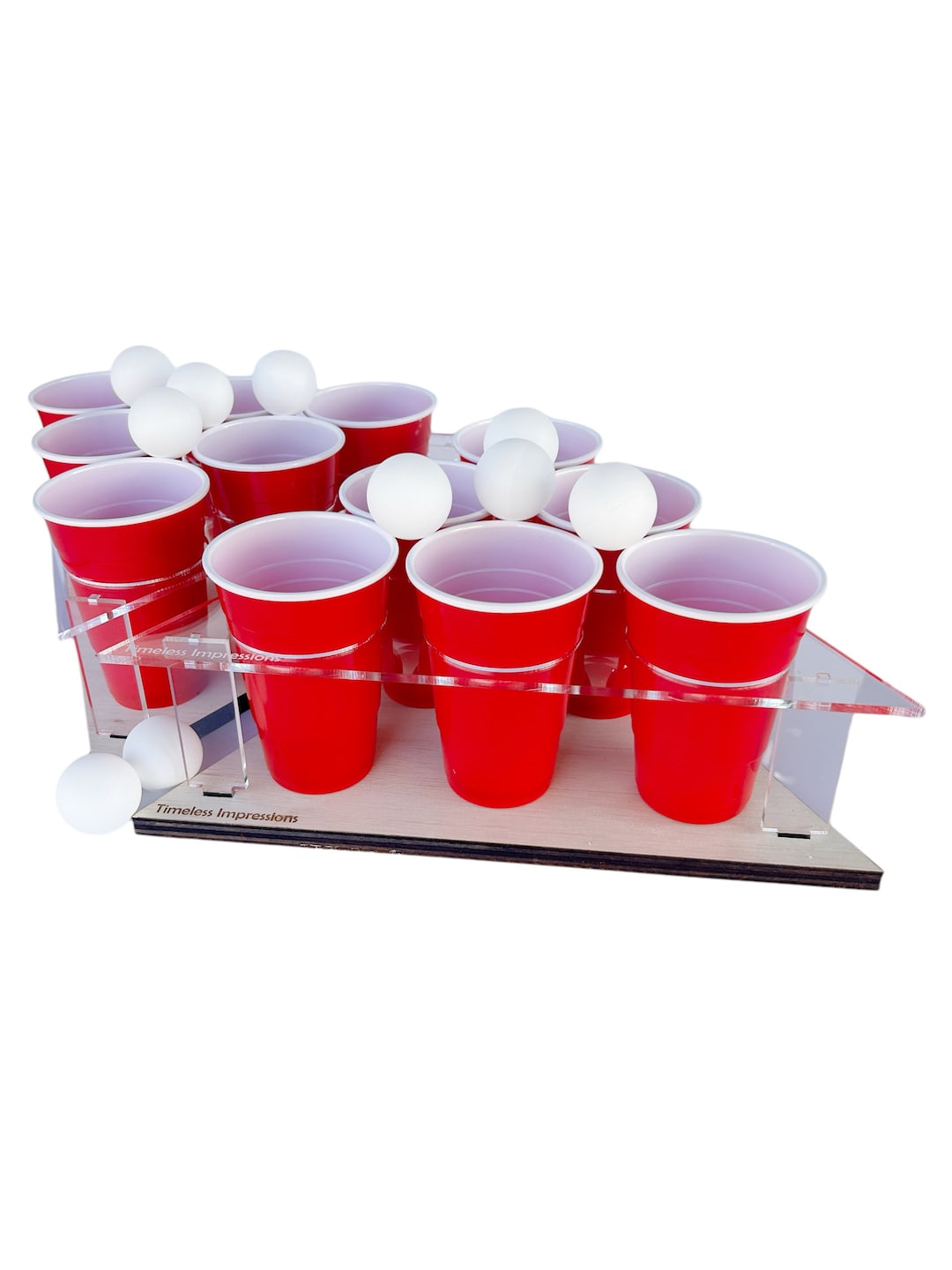KING PONG Beer Pong Drinking Party Game Complete Set Includes Red Cups ...