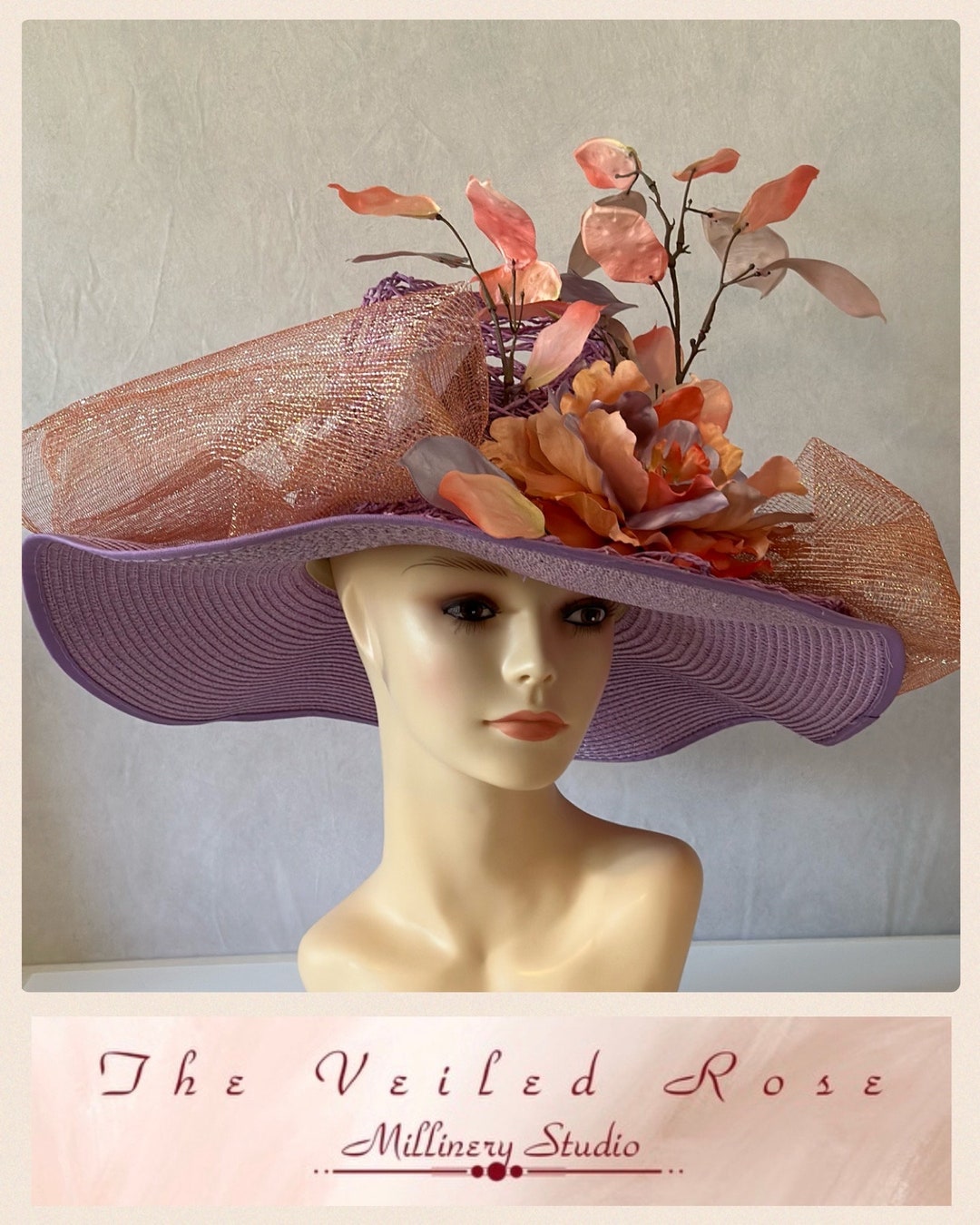 Liana Kentucky Derby Hat, Royal Ascot Hat, Lilac Hat Church Hat, Wide ...