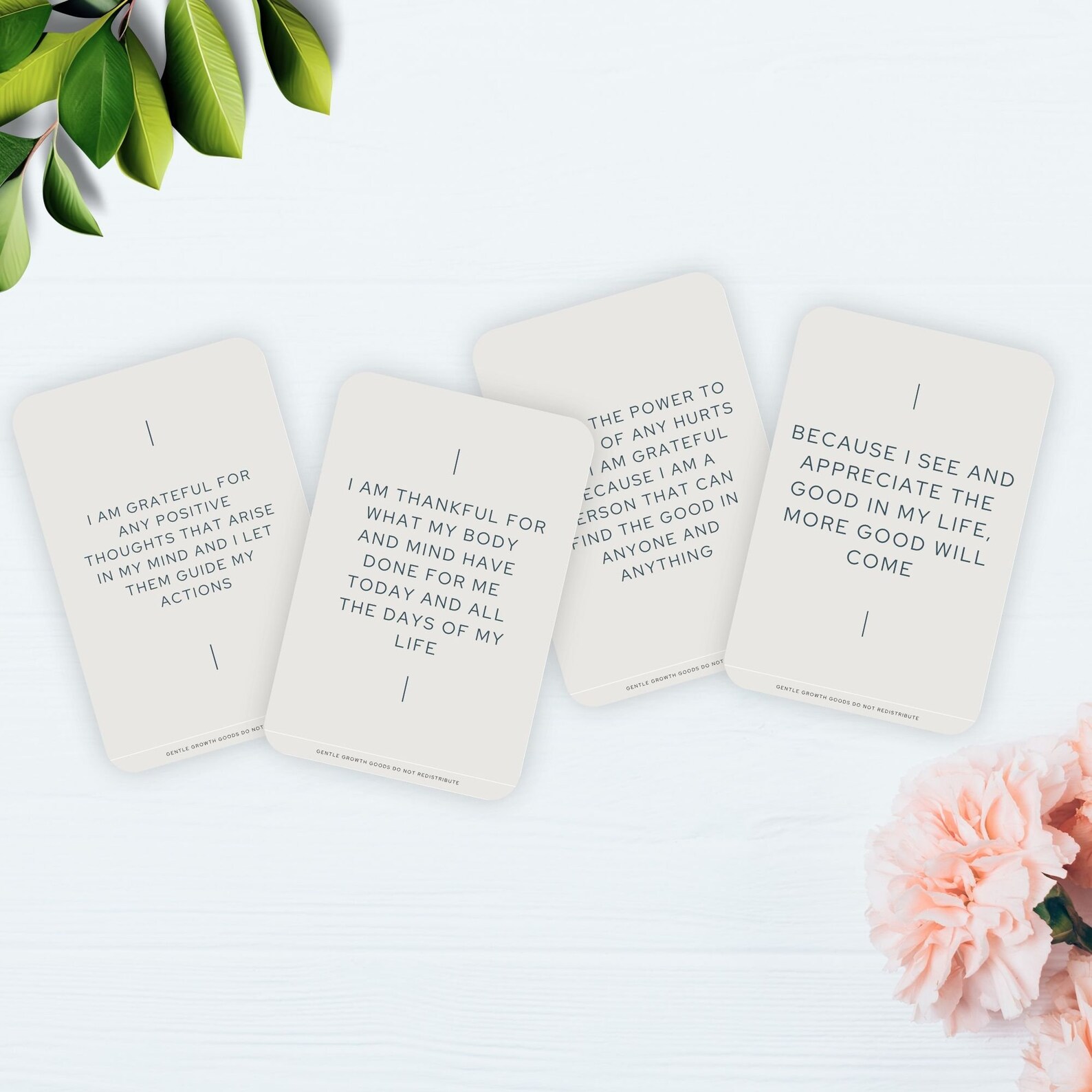 Growth Affirmation Cards, SMART Setting Productivity Goals Mapping ...