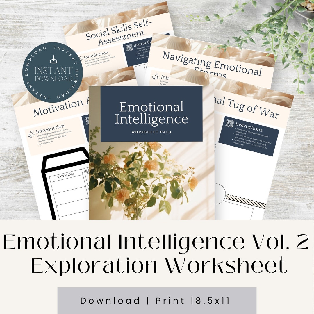 Emotional Intelligence Worksheet, Emotional Regulation, Therapy ...