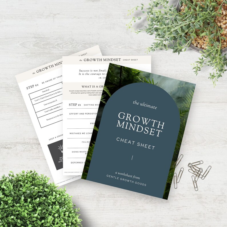 Printable Growth Mindset Worksheets Pdf, Therapy Mental Health ...