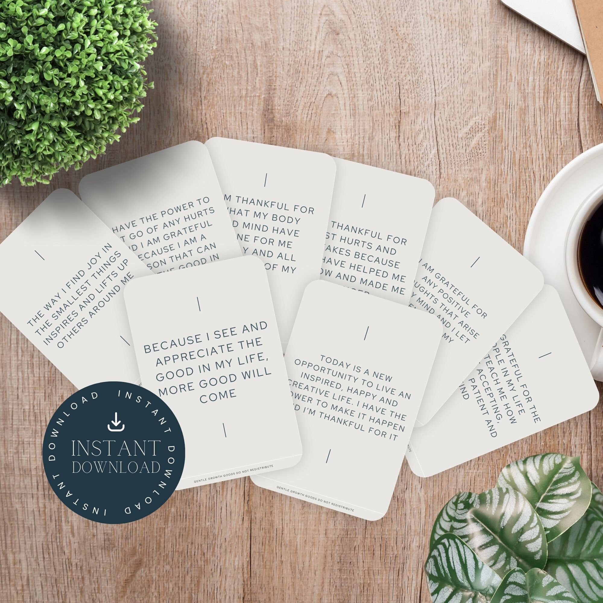 Growth Affirmation Cards, SMART Setting Productivity Goals Mapping ...