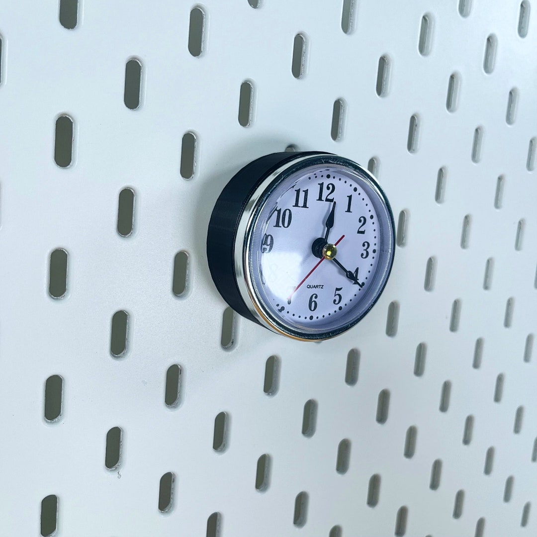 IKEA Skadis Clock - UPPSPEL Pegboard Clock - Streaming Room Decor ...