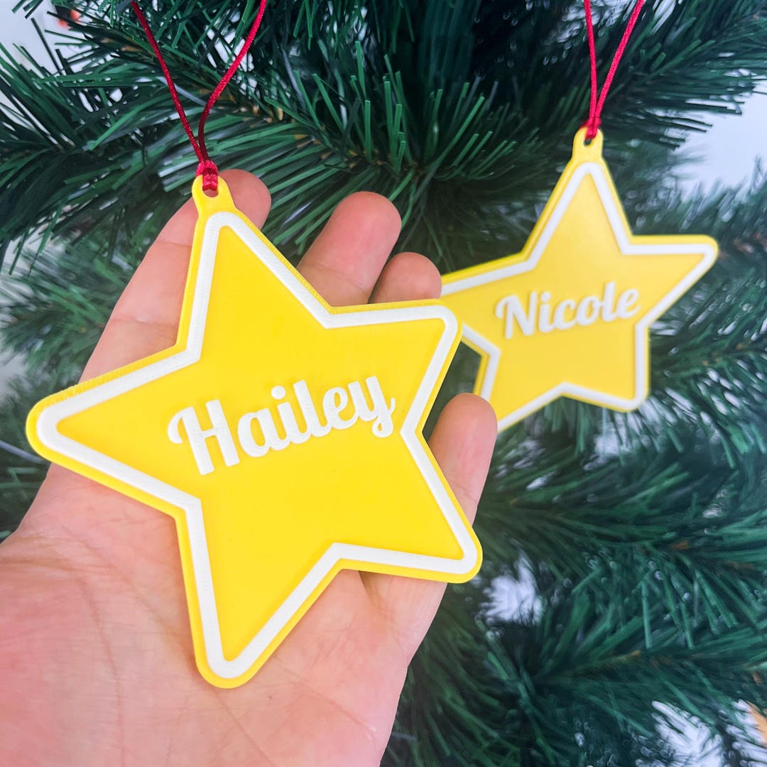 Custom 3D Christmas Star Gift Tag Ornament - Christmas Star - Custom 4 ...