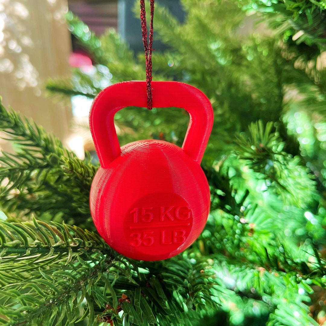 Kettlebell Christmas Ornament - Gym Rat Gift Idea and Home Decor - Gift ...