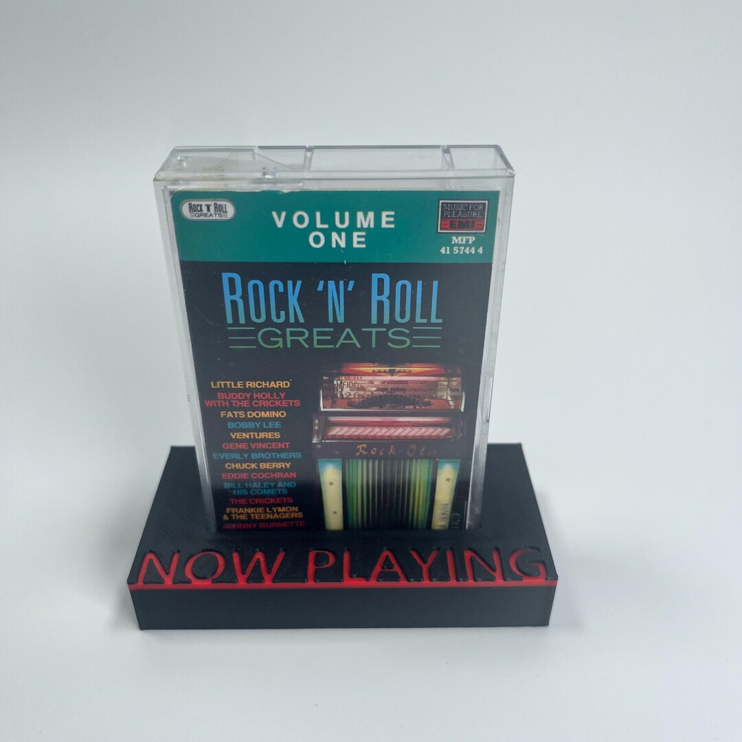 Minimalist Mid Century Modern Now Playing Cassette Tape Display Stand ...