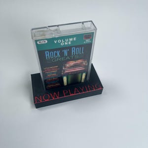 Minimalist Mid Century Modern Now Playing Cassette Tape Display Stand ...