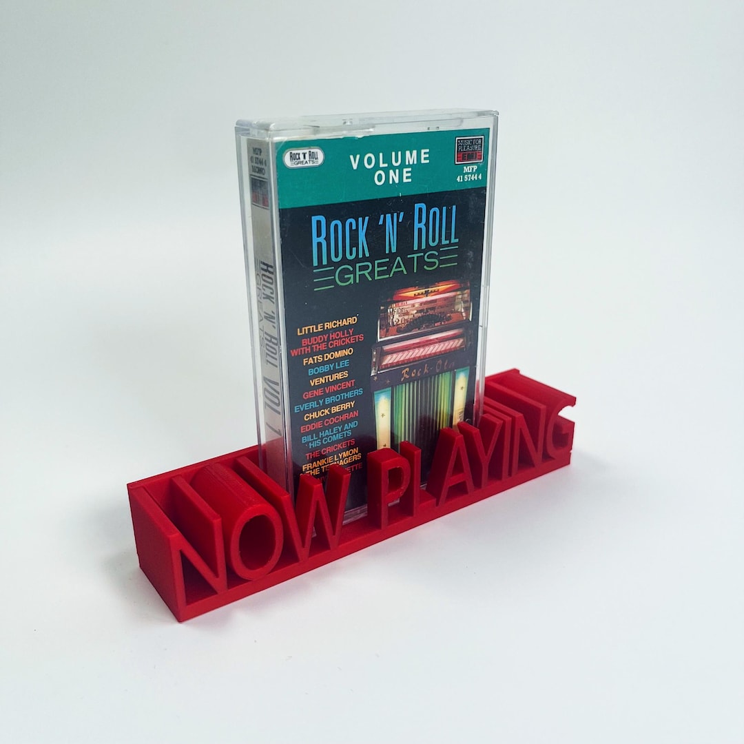 Now Playing Audio Cassette Tape Display Stand - Cassette Tape Holder ...