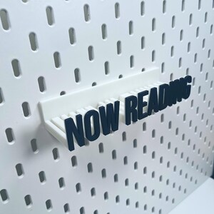 Now Reading Book Shelf Display for Ikea Skadis/uppspel Pegboard ...
