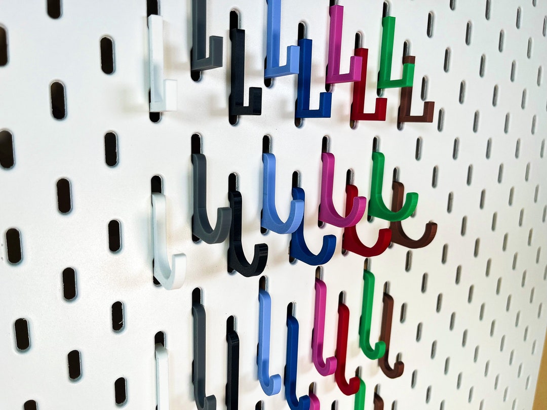 6-pack IKEA Skadis Hooks - 6 Different Styles - Large and Small Hooks ...