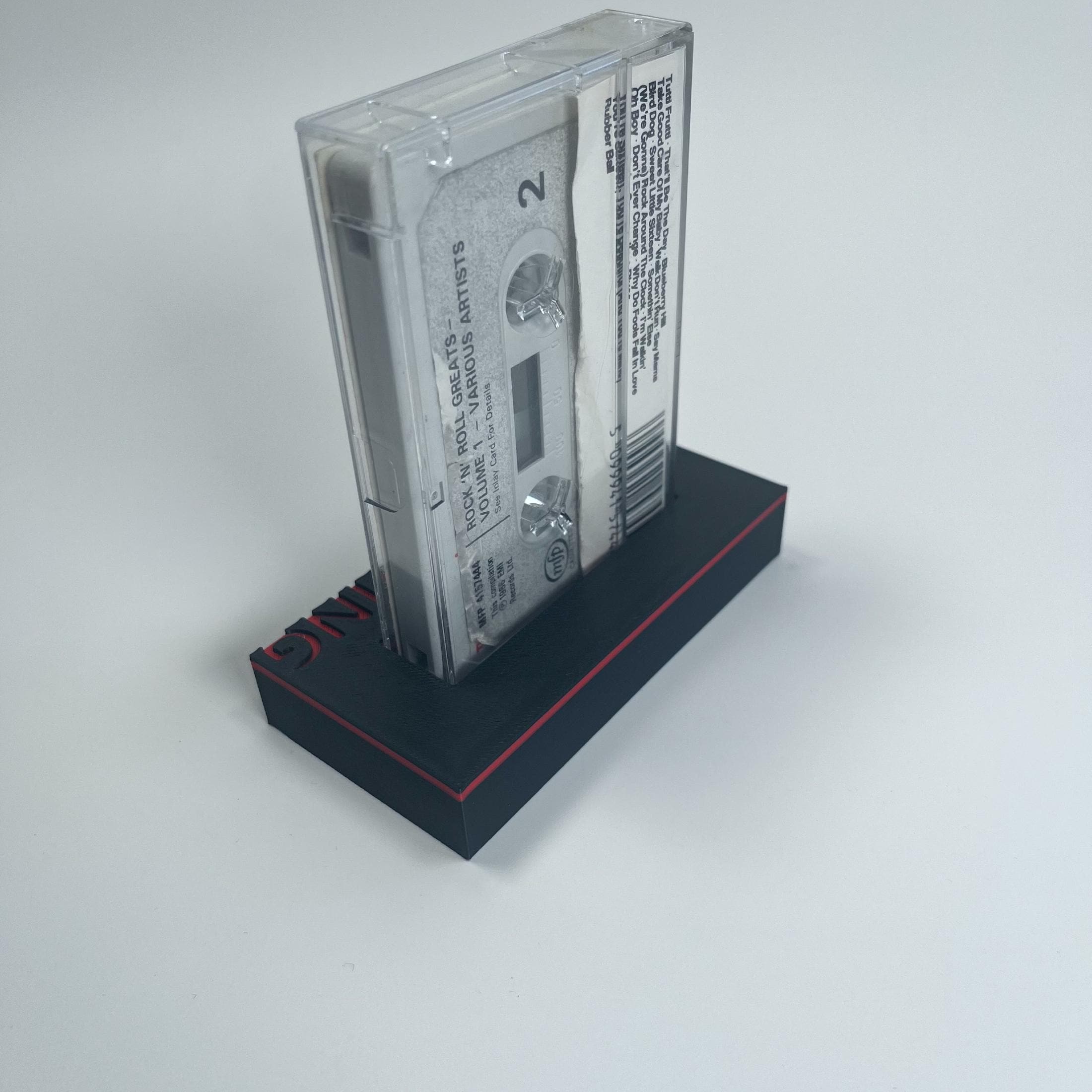 Minimalist Mid Century Modern Now Playing Cassette Tape Display Stand ...