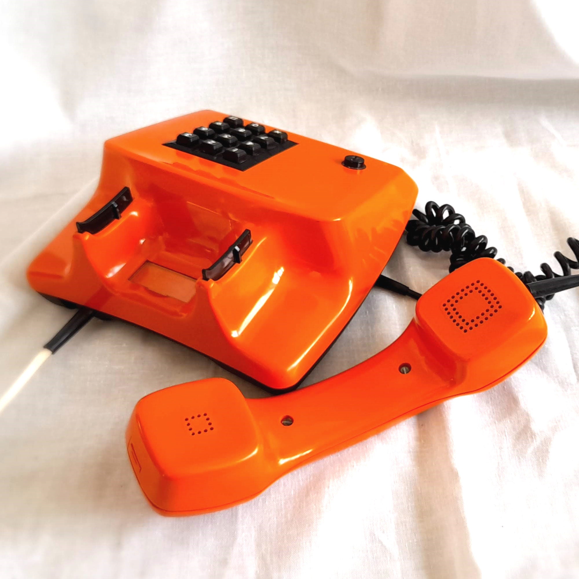 Vintage Rotary Telephone, Orange Phone for Collectors, 1980s - Etsy