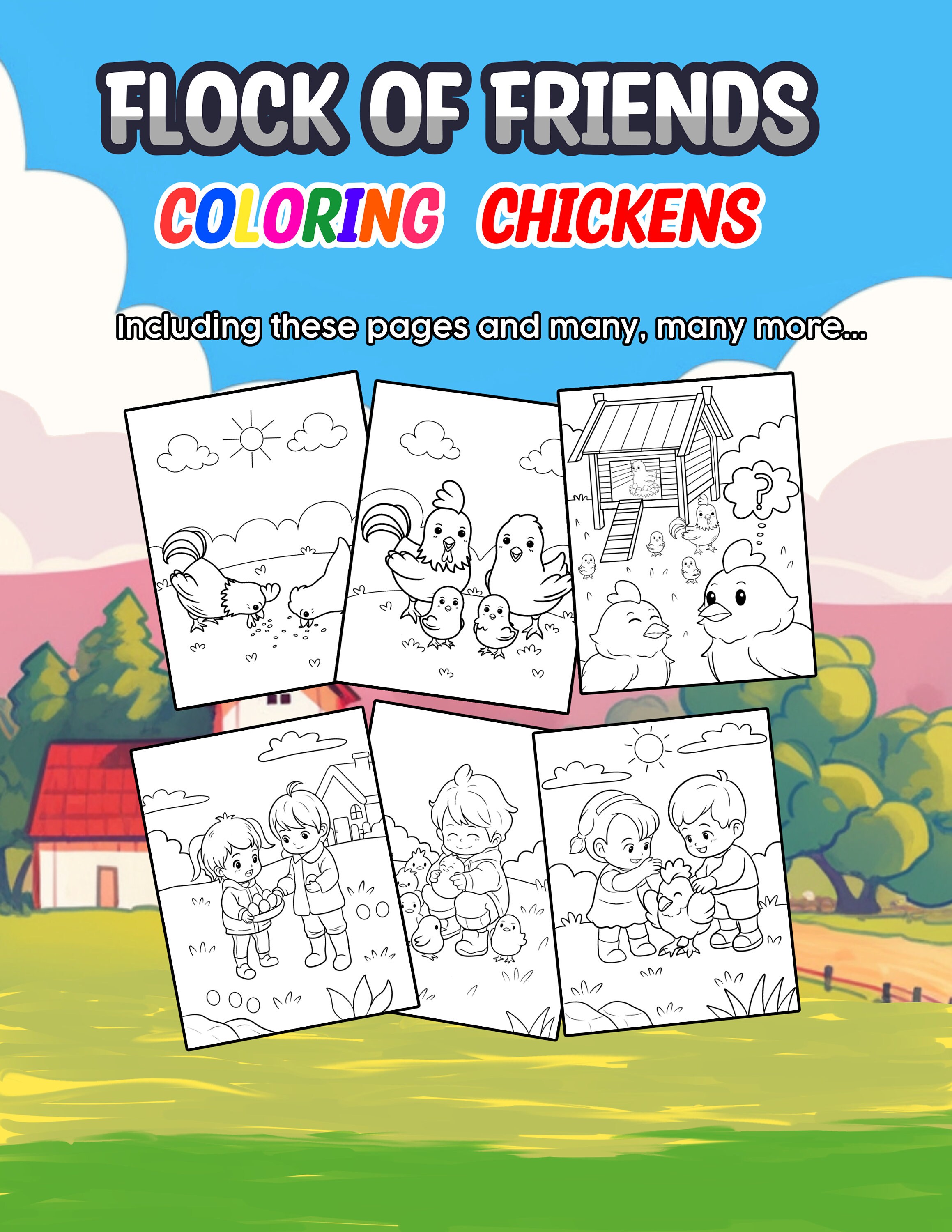 Flock of Friends Coloring Pages - Etsy