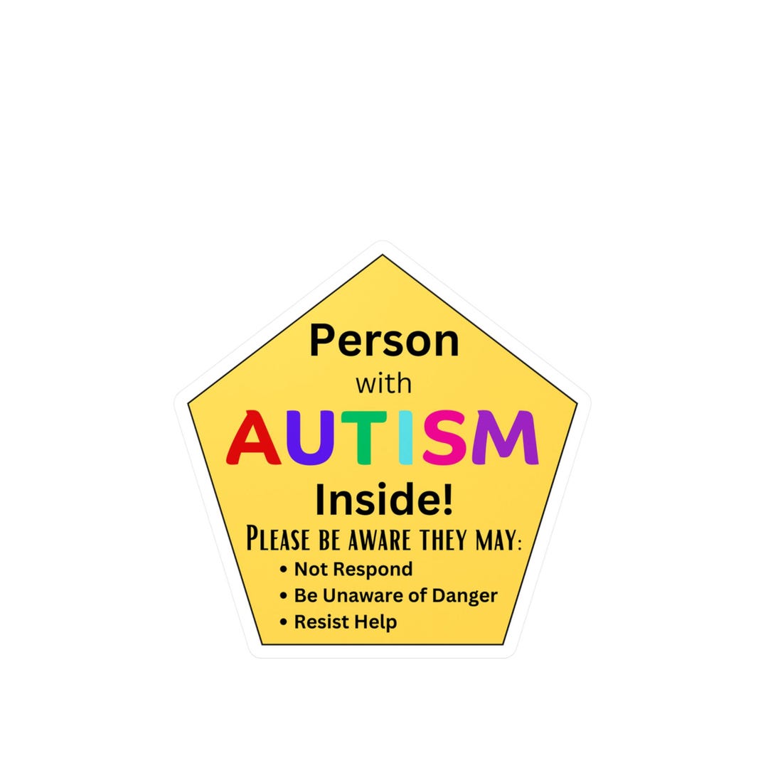 Autism Safety Kiss-cut Vinyl Decals - Etsy