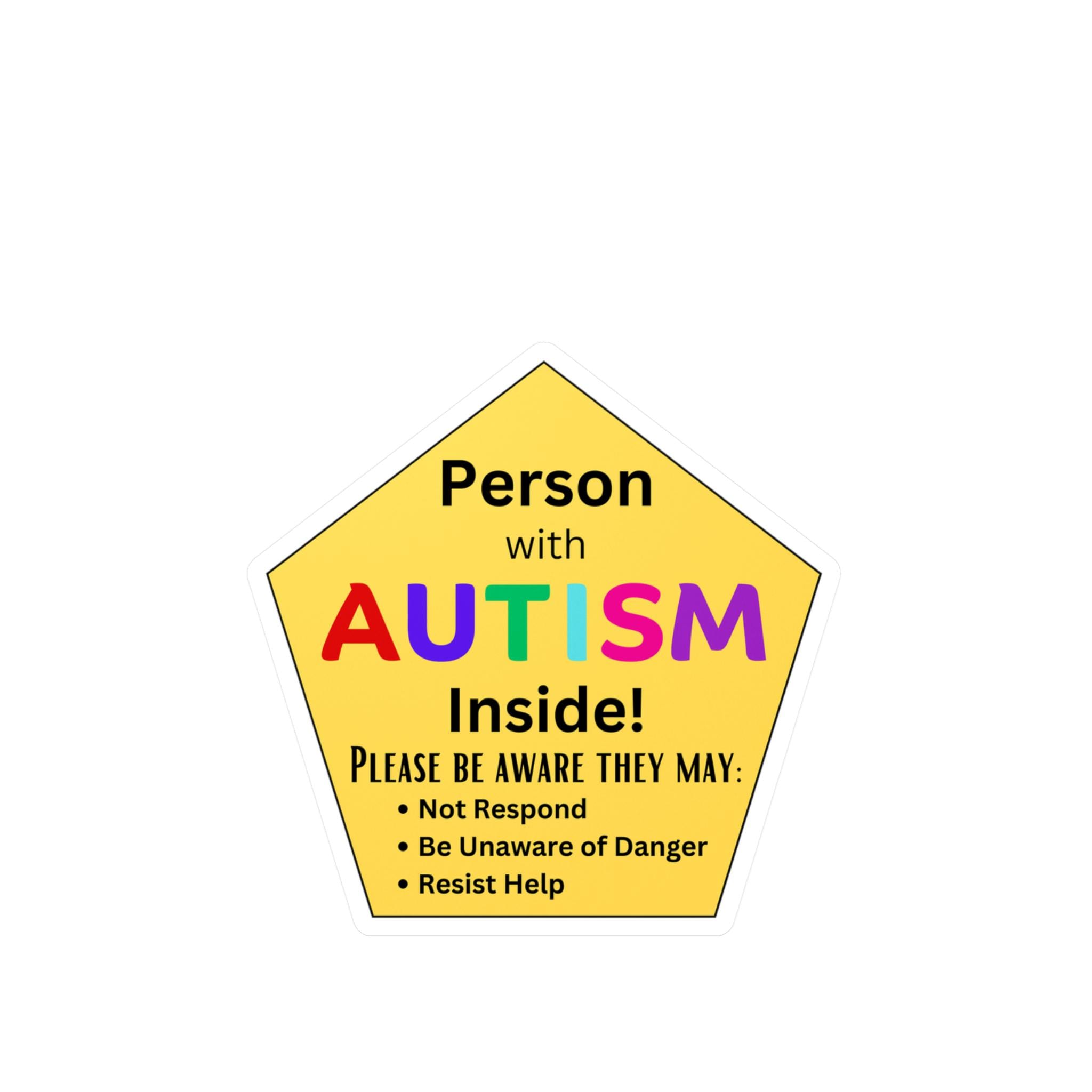 Autism Safety Kiss-cut Vinyl Decals - Etsy
