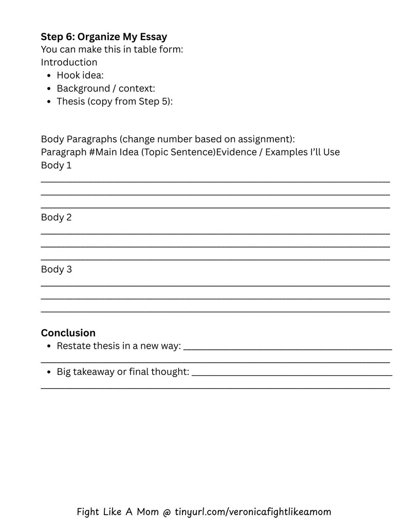 Essay Breakdown Guide – Printable Student Writing Tool (PDF) - Etsy