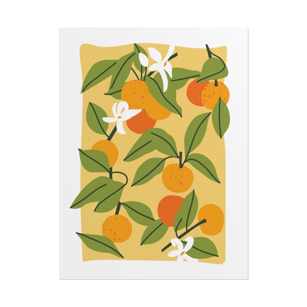 Oranges Poster Wall Art Minimalist Art - Etsy