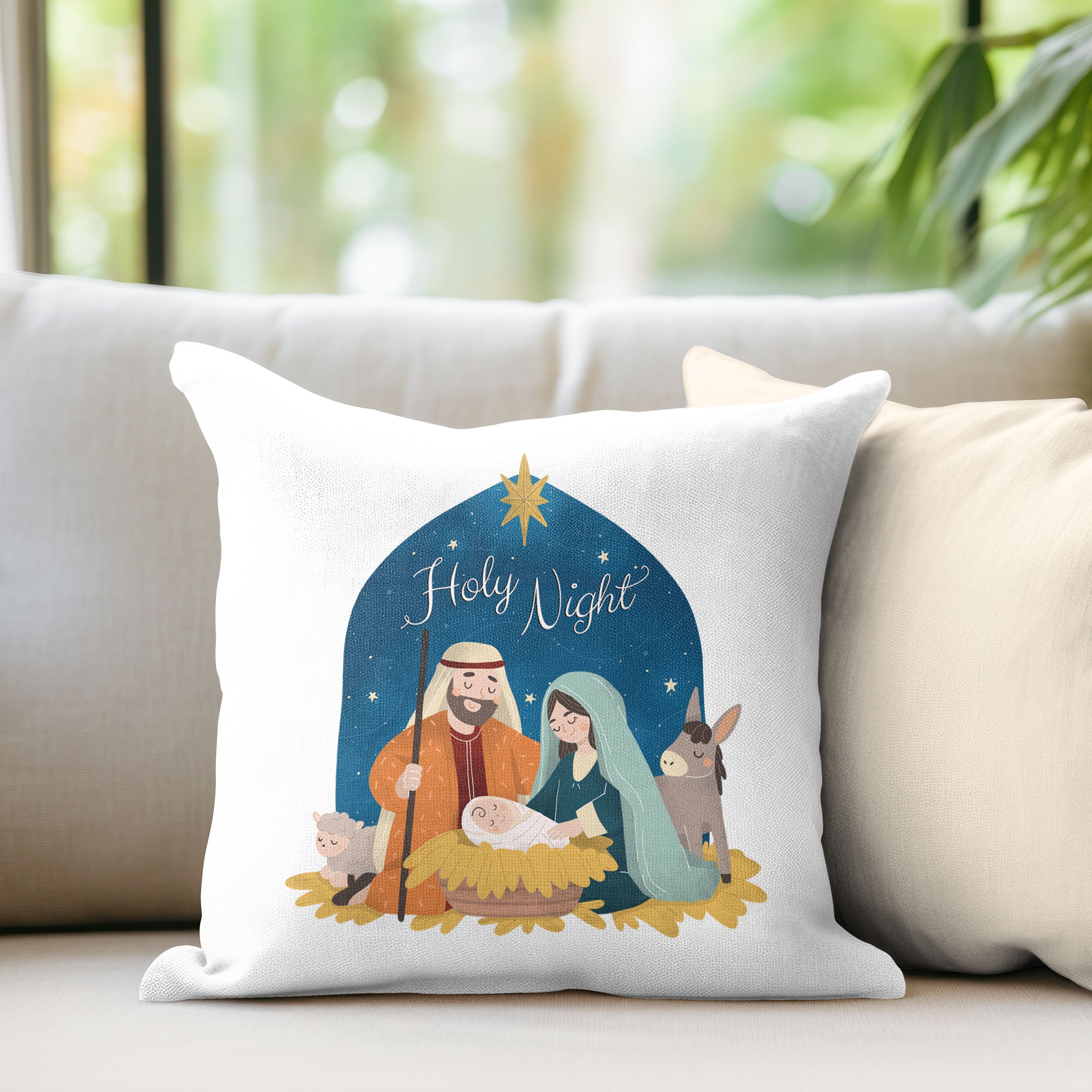 Printable Nativity, Nativity Card, Christmas Nativity, Canva Template ...