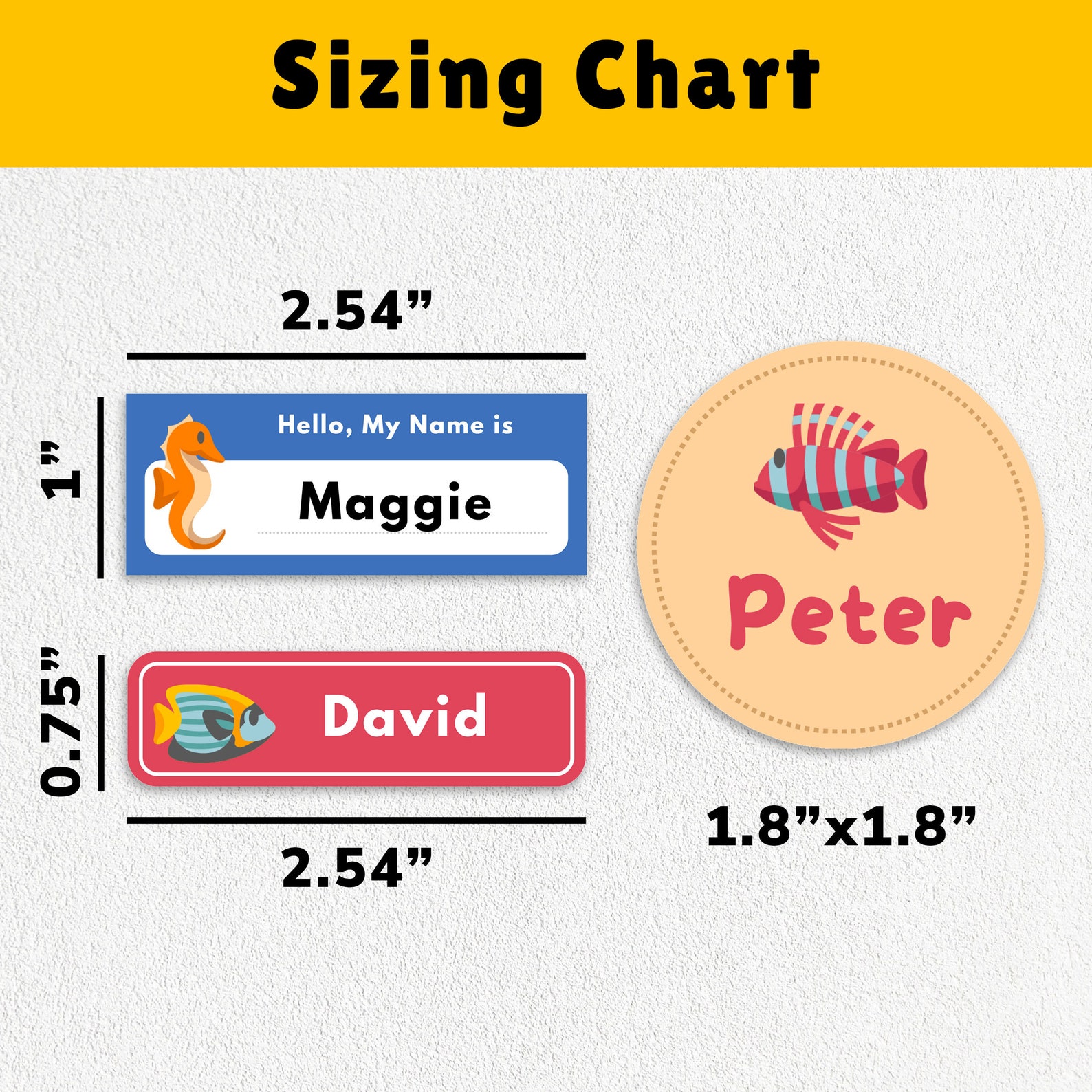 Marine Life Student Name Labels Preschool Name Tag Cubby - Etsy